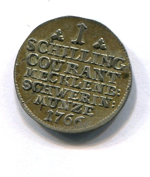 Mecklenburg-Schwerin, 1 Schilling 1766 Friedrich 1756-1785, vz | MA-Shops