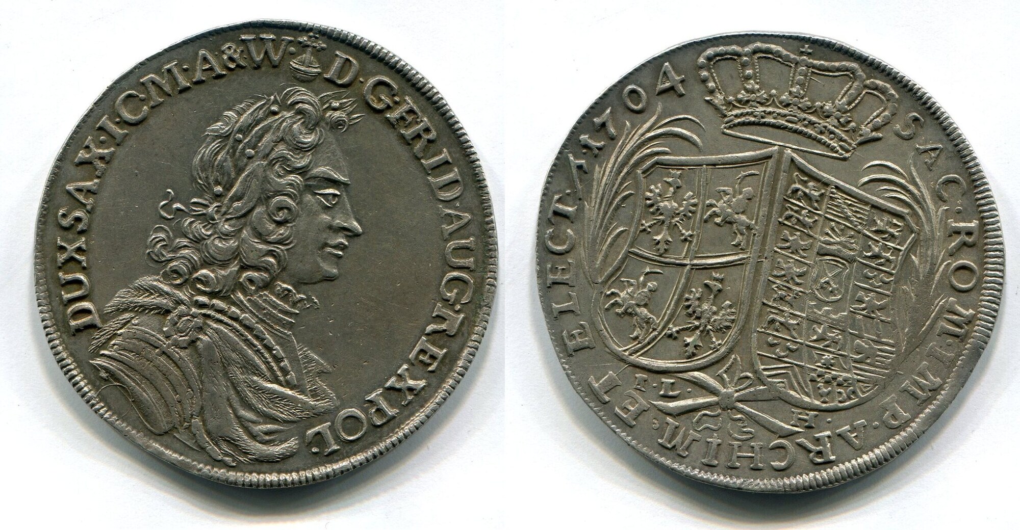 Sachsen, Taler 1704IJH Friedrich August der Starke 1694-1733, vz/st ...