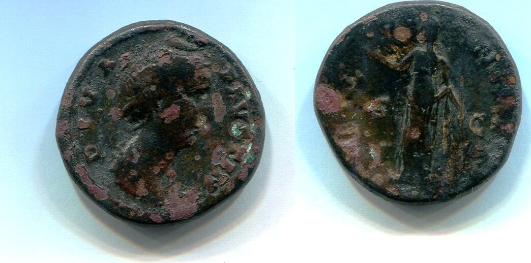 Römisches Kaiserreich, Dupondius o.J. Faustina Maior 141, s-ss | MA-Shops