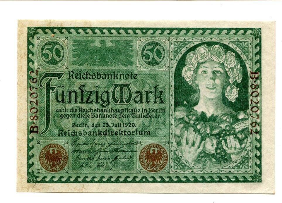 Deutsches Reich 50 Mark 23.7.1920 I | MA-Shops