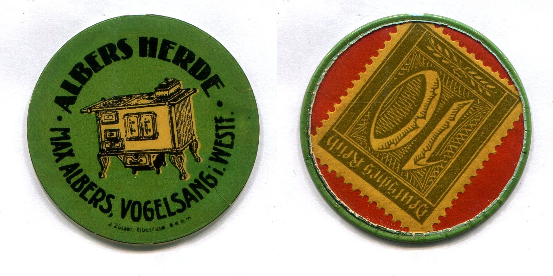 Deutschland, 10 Pfennig o.J. Vogelsang Wfl.-ALBERS HERDE, vz | MA-Shops