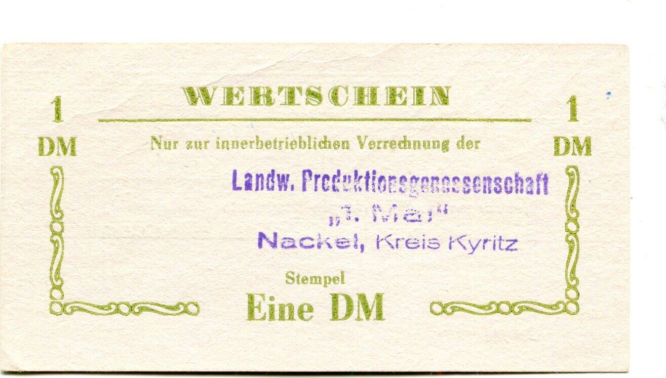 DDR 1 Mark o.D. Nackel, I/I- | MA-Shops