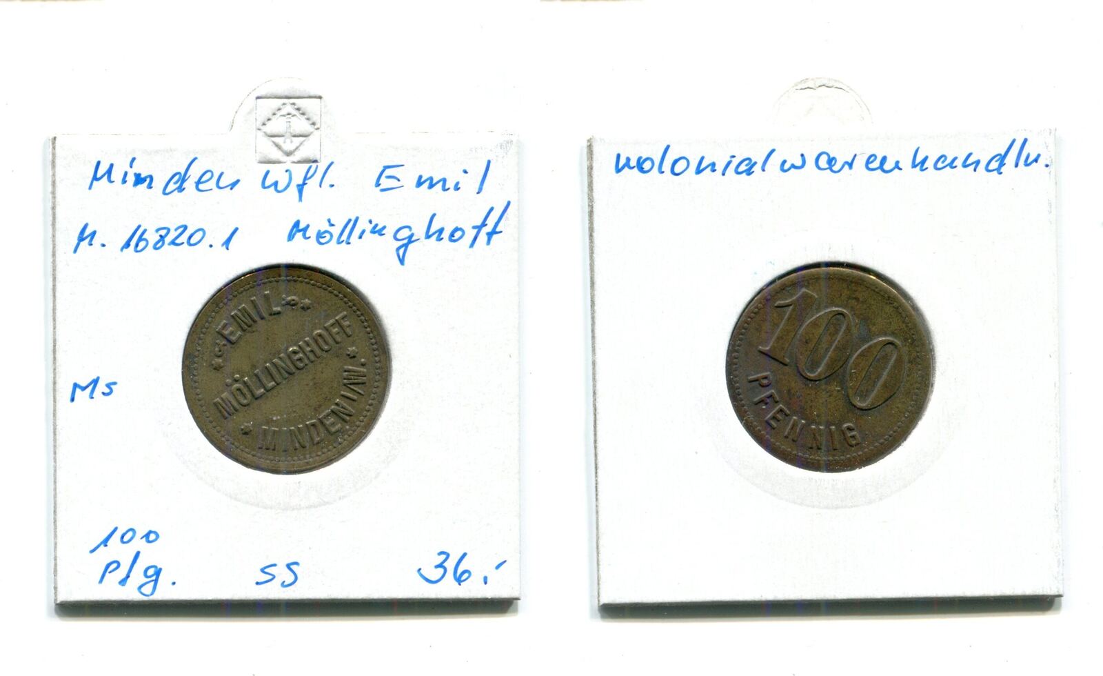 Westfalen 100 Pfg. o.J. Minden, ss | MA-Shops