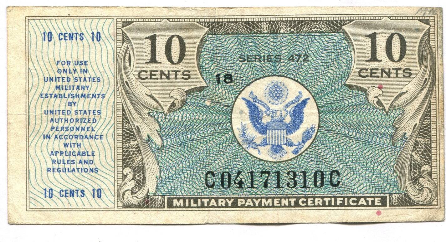 USA, 10 Cents (1948) Military Currency, III | MA-Shops