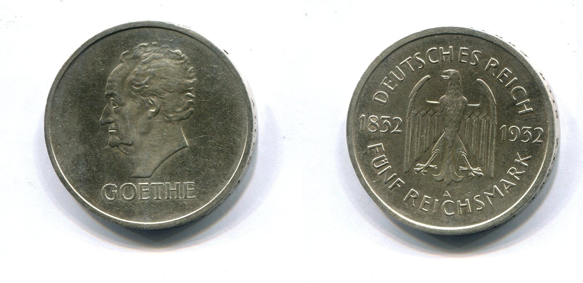 Weimarer Republik 5 Mark 1932A Goethe, vz | MA-Shops
