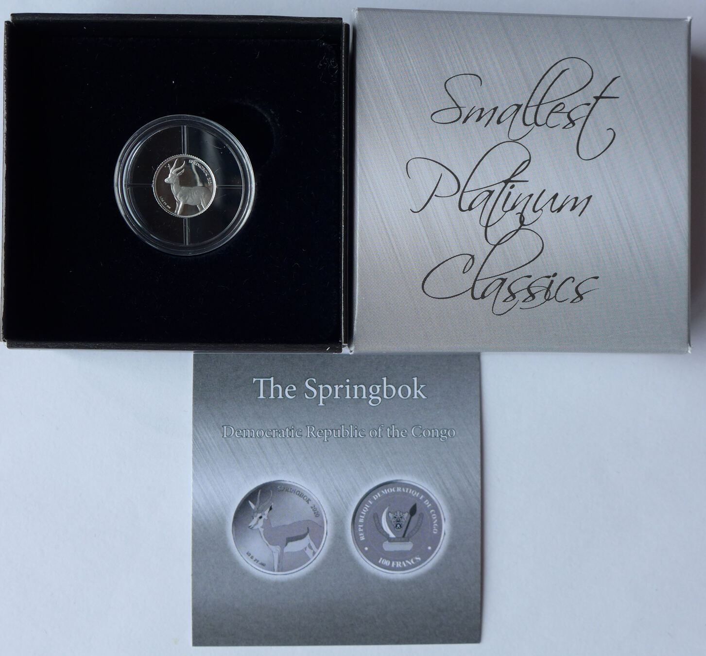 Kongo 100 CD-Francs 2020 Smaltest Platinum Classics -The Springbok ...