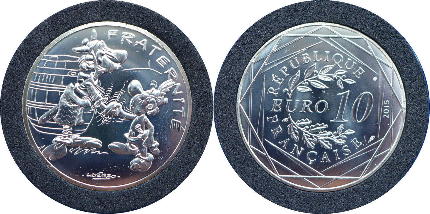 Frankreich 10 Euro 2015 Fraternité - Brüderlichkeit - Asterix und ...
