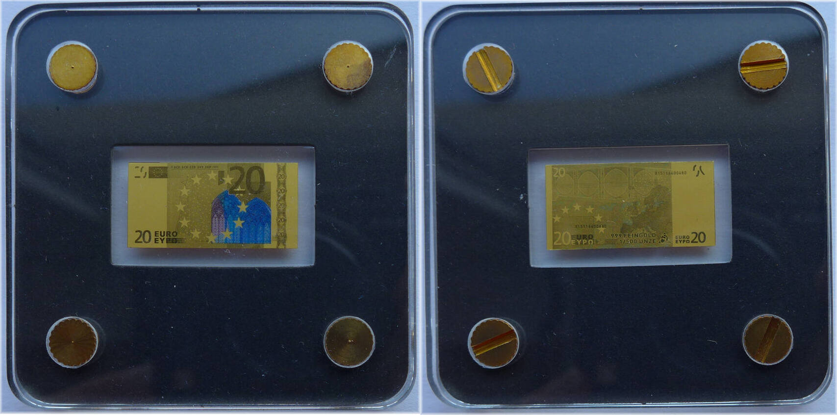 Deutschland 20 Euro Banknote Eurobanknoten 1 500 Oz Gold Prooflike