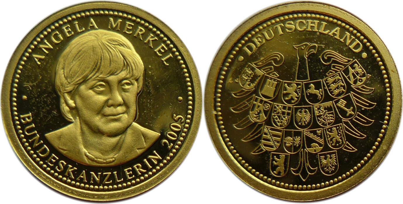 Deutschland Goldmedaille Die Kanzler und Präsidenten der BRD - Angela ...