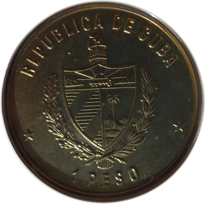 Kuba 1 Peso + 3 Peso Banknote 1987 Numisbrief mit Banknote und Münze ...