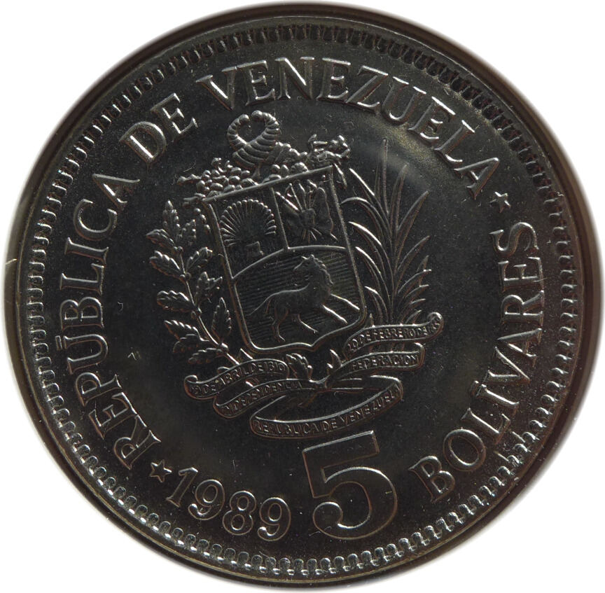 Venezuela 5 Bolivares + 5 Bolivares Banknote 1991 Numisbrief mit ...