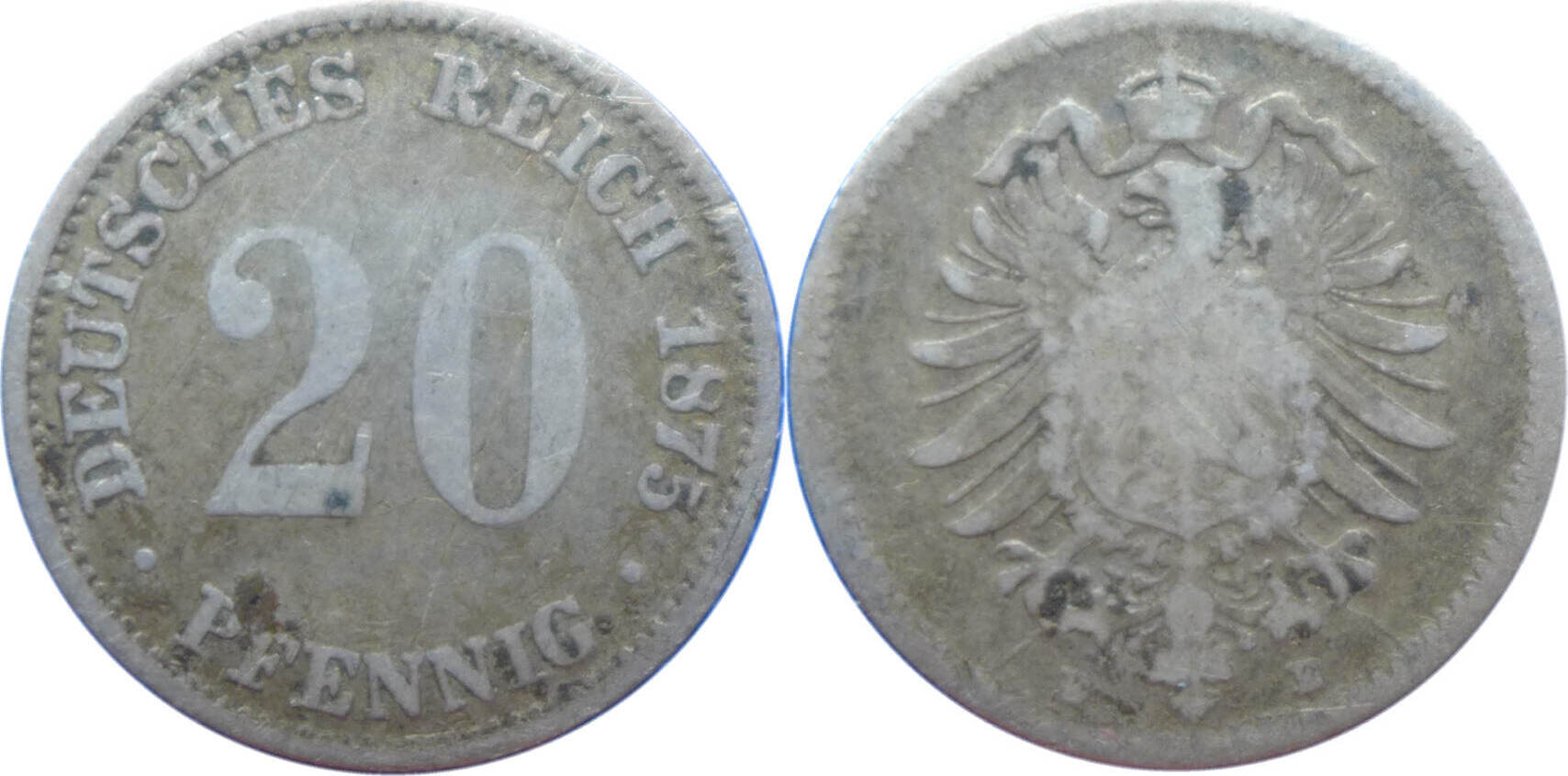 Deutsches Reich Kaiserreich 20 Pfennig 1875 E ss | MA-Shops