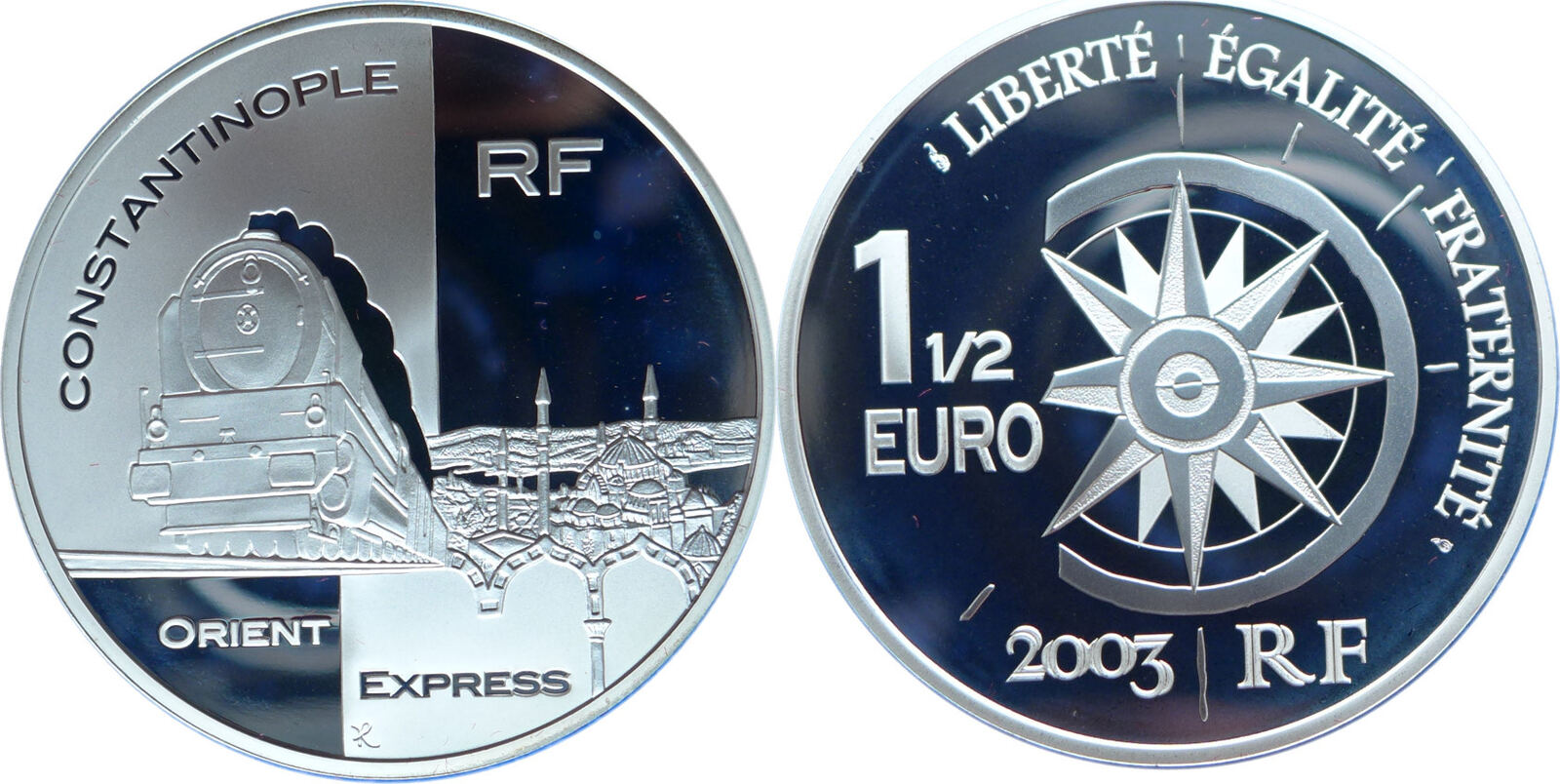 Frankreich 1,50 Euro 2003 Constantinople - Orient Express PP, leicht ...
