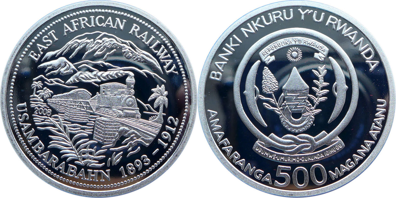 Ruanda 500 Francs / Amafaranga Magana Atanu 2008 Ostafrikanische ...