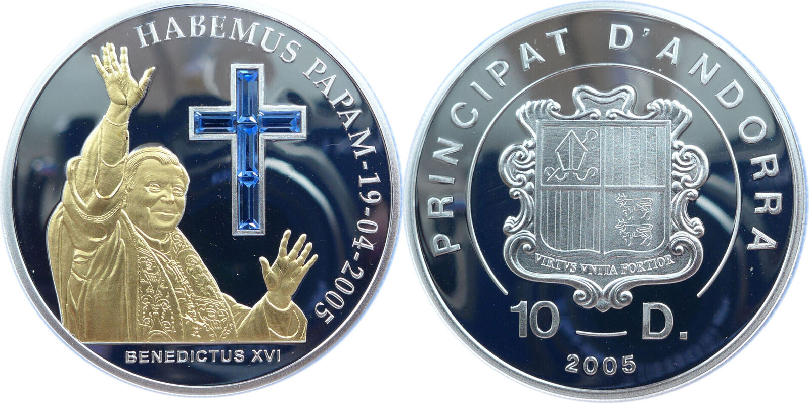 Andorra 10 Diners Papst Benedikt XVI. - Habemus Papam 19.04.2005 PP ...