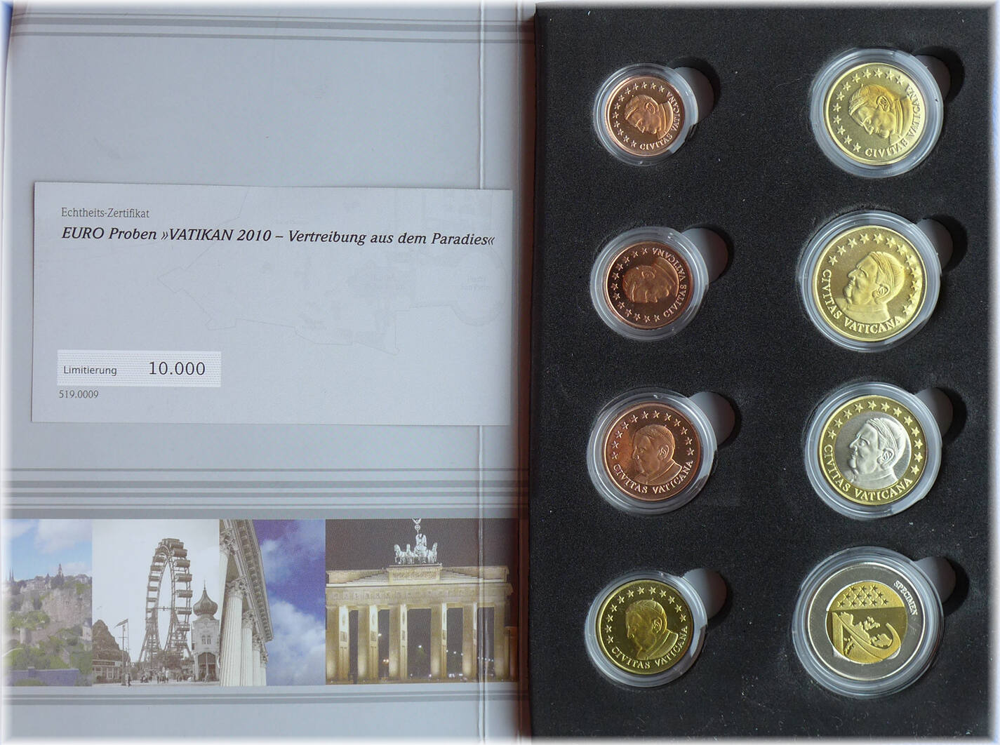 Euro Proben KMS Euro Proben Vatikan 2010 - Vertreibung aus dem Paradies PP | MA-Shops