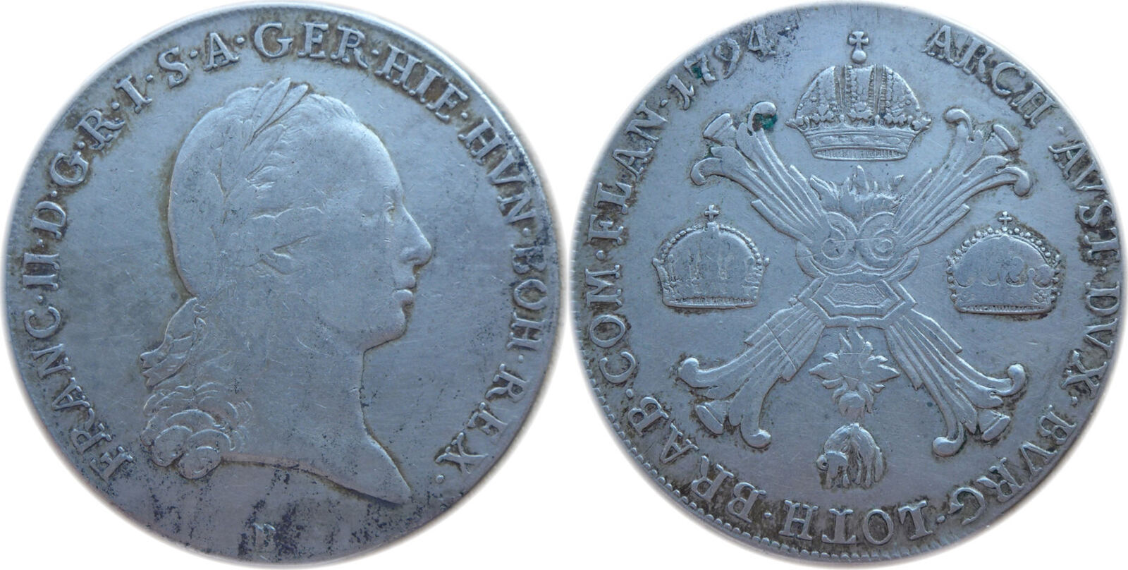 RDR Haus Habsburg Kronentaler 1794-B Franz II. (I.) 1792-1835 ss+ | MA-Shops