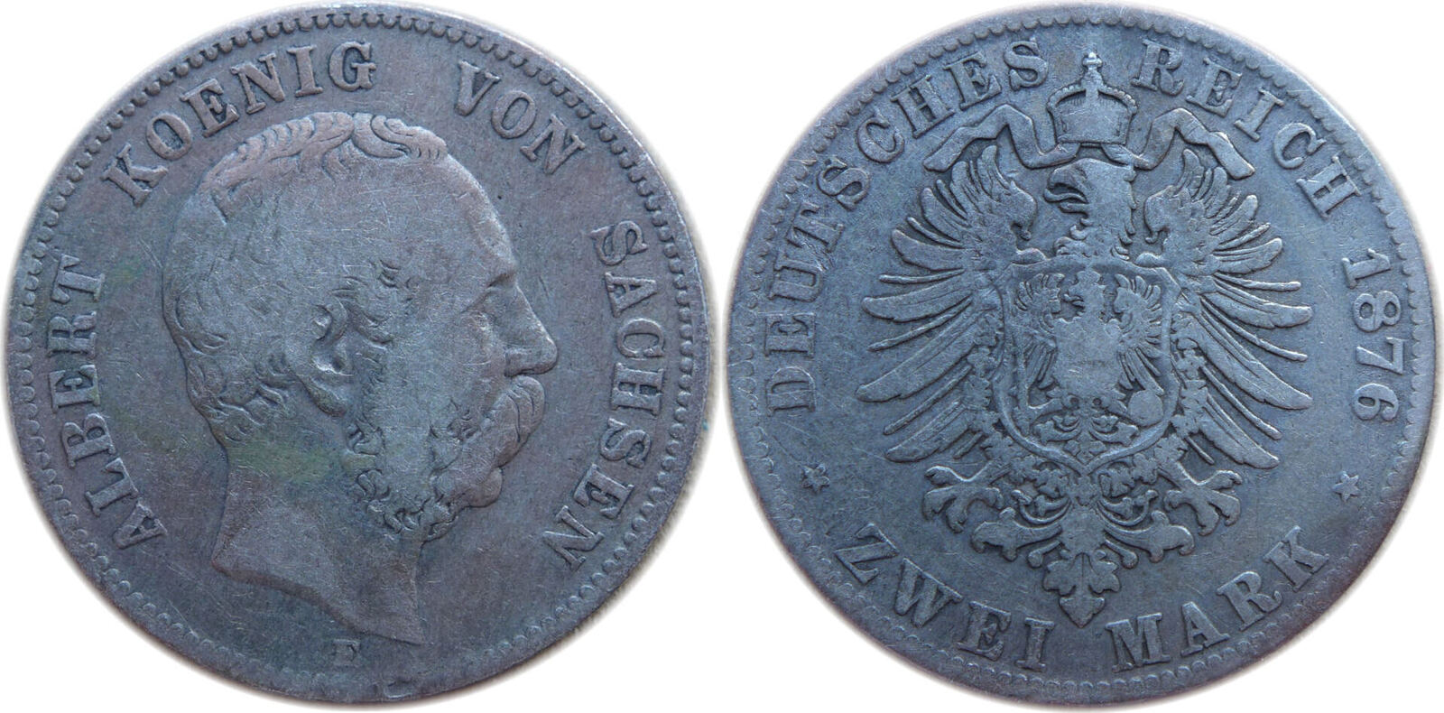 Sachsen 2 Mark 1875 E Albert 1873-1902 ss+ | MA-Shops