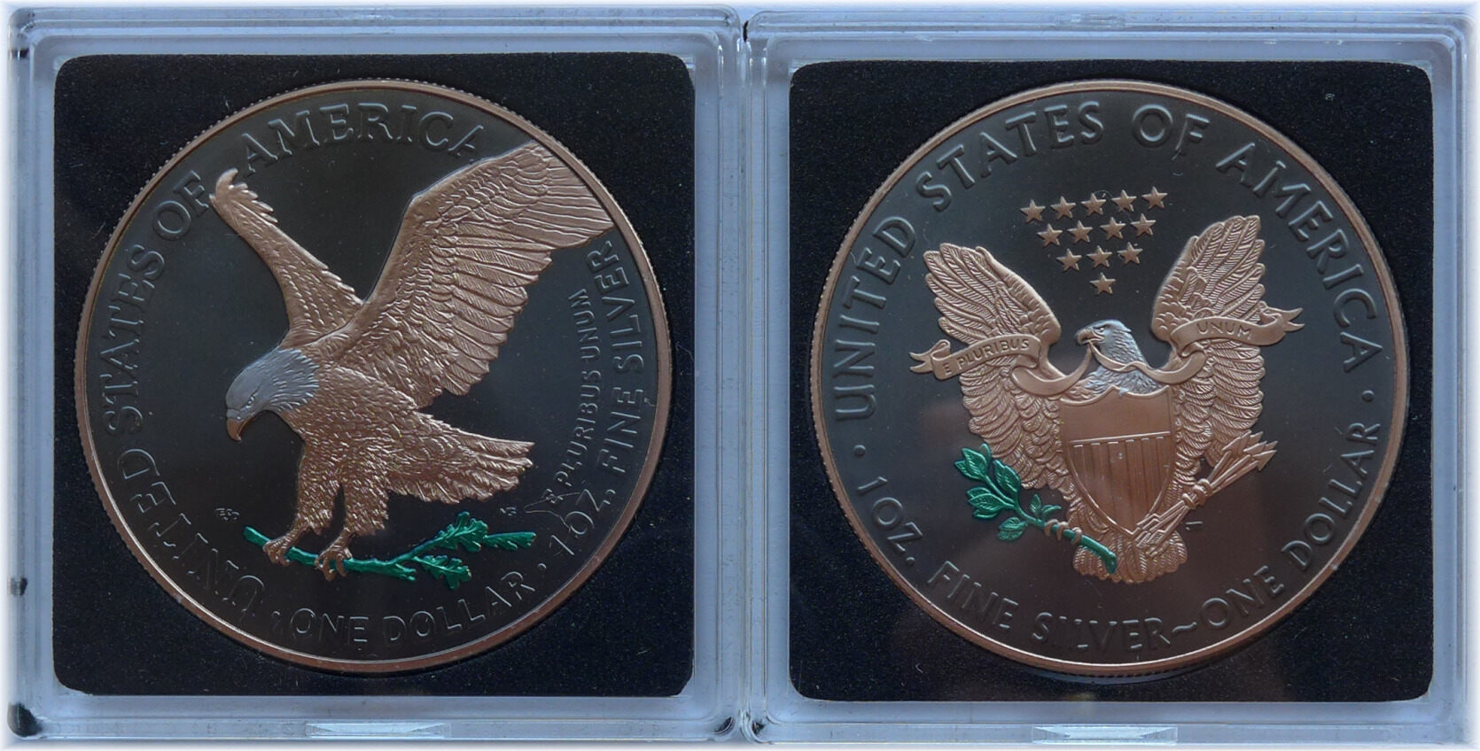 USA 2 x 1 Dollar 2021 Golden Enigma Edition - American Eagle Type I ...