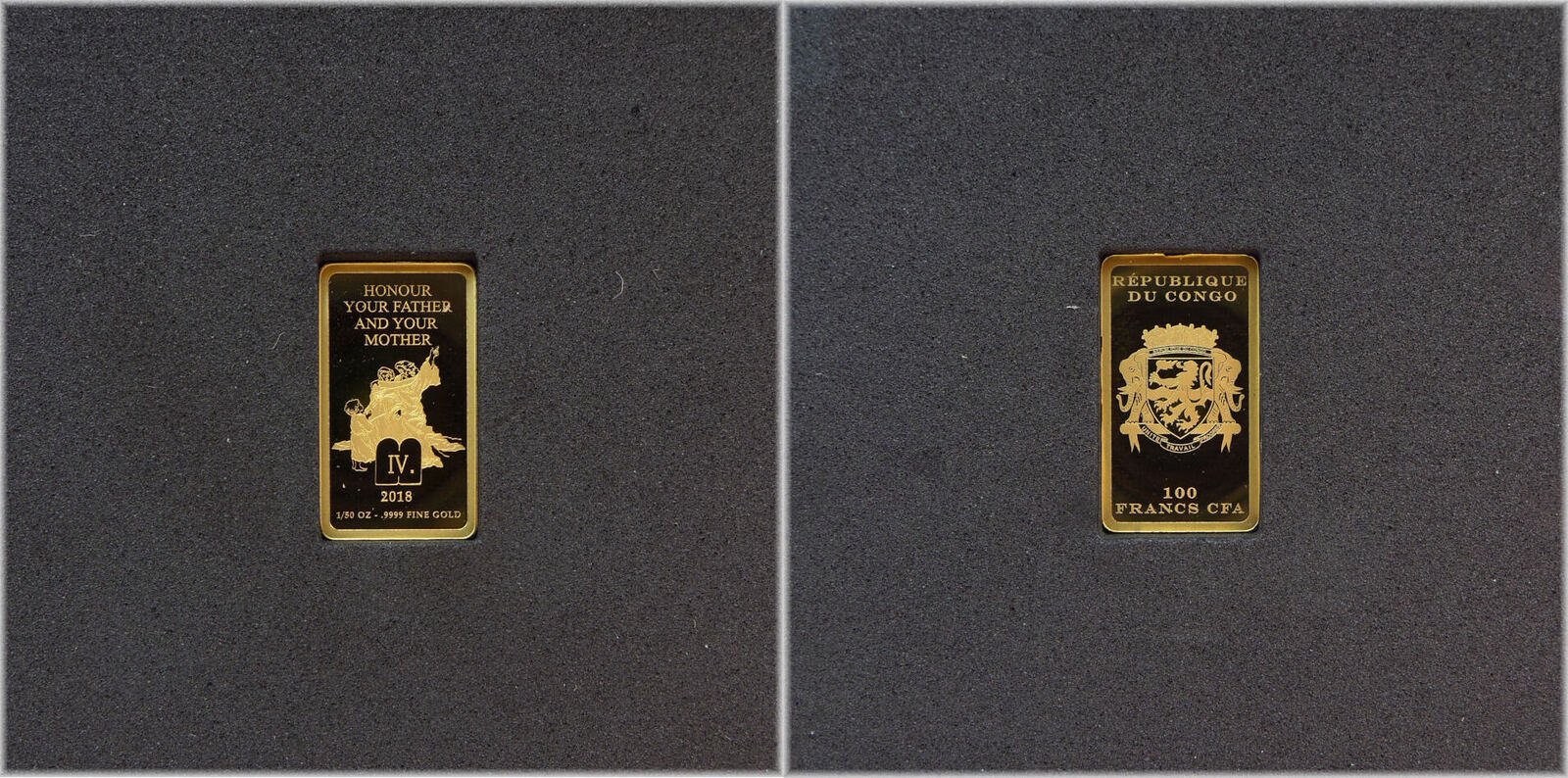 Kongo 100 Francs CFA 2018 Die Zehn Gebote Das IV Gebot 1 50 Oz