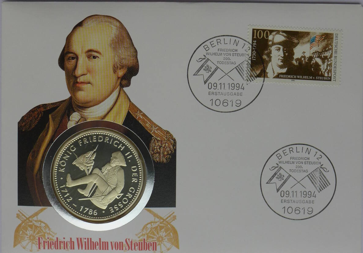 Deutschland Medaille 1993 Numisbrief F. Wilhelm von Steuben - König ...