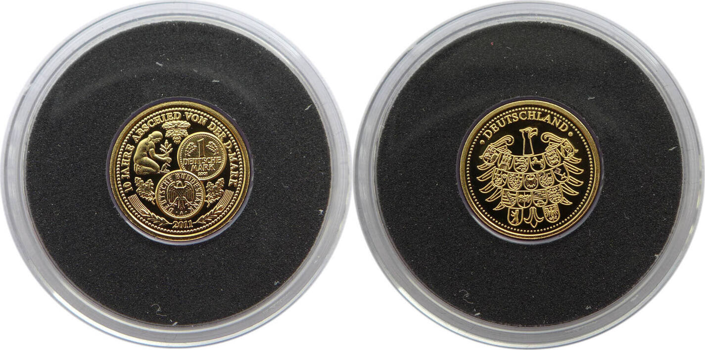 Deutschland Goldmedaille 2011 10 Jahre Abschied von der D-Mark PP | MA ...