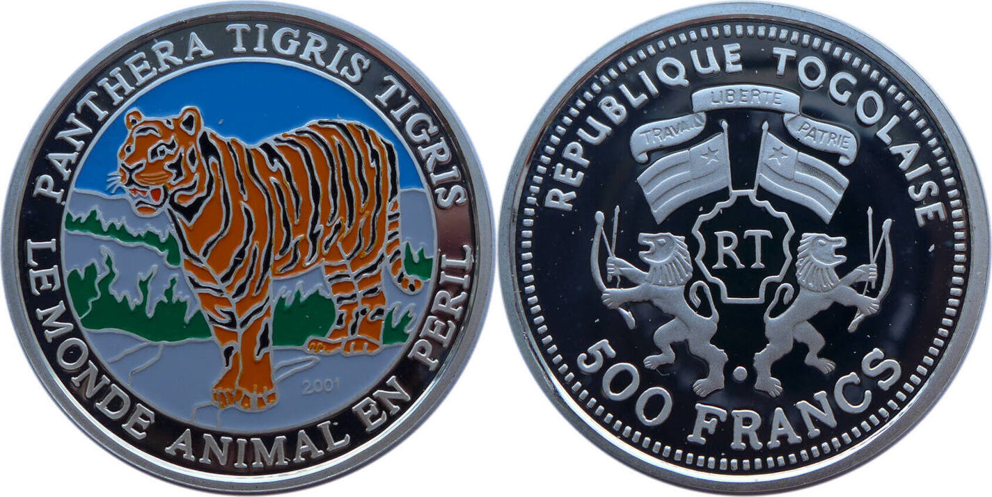 Togo 500 Francs 2001 Tiger PP | MA-Shops