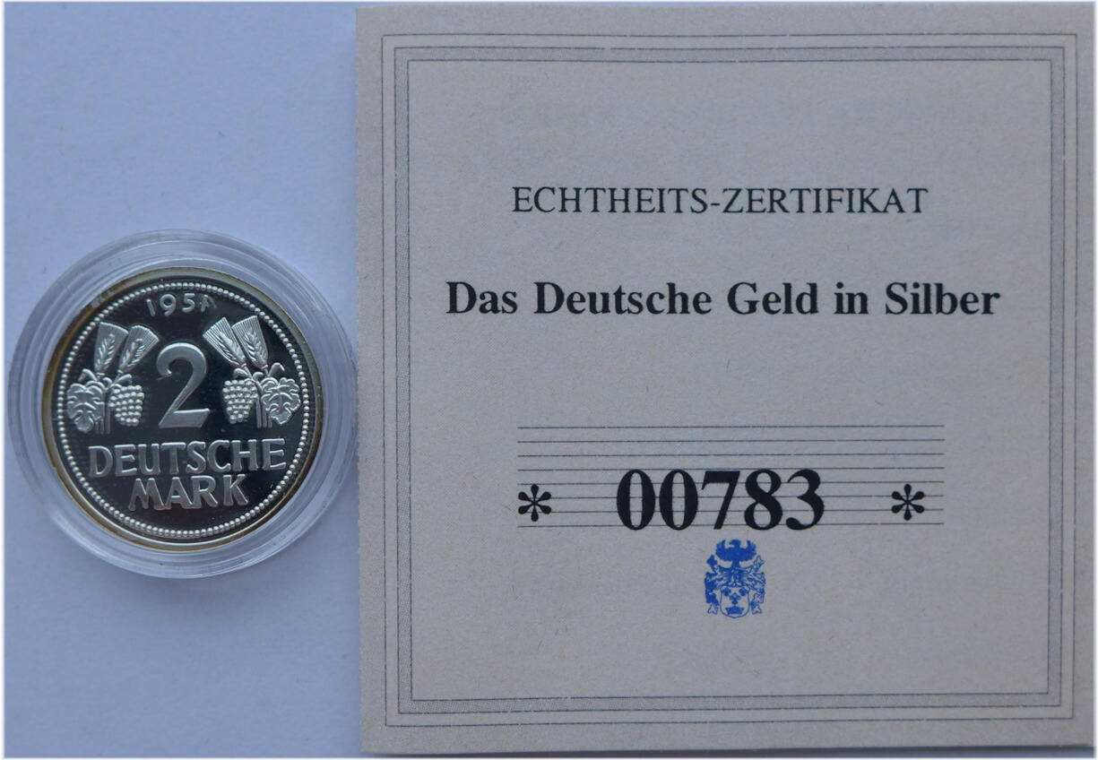 Deutschland Nachprägung 2 DM 1951 2011 Replik Das Deutsche Geld in ...