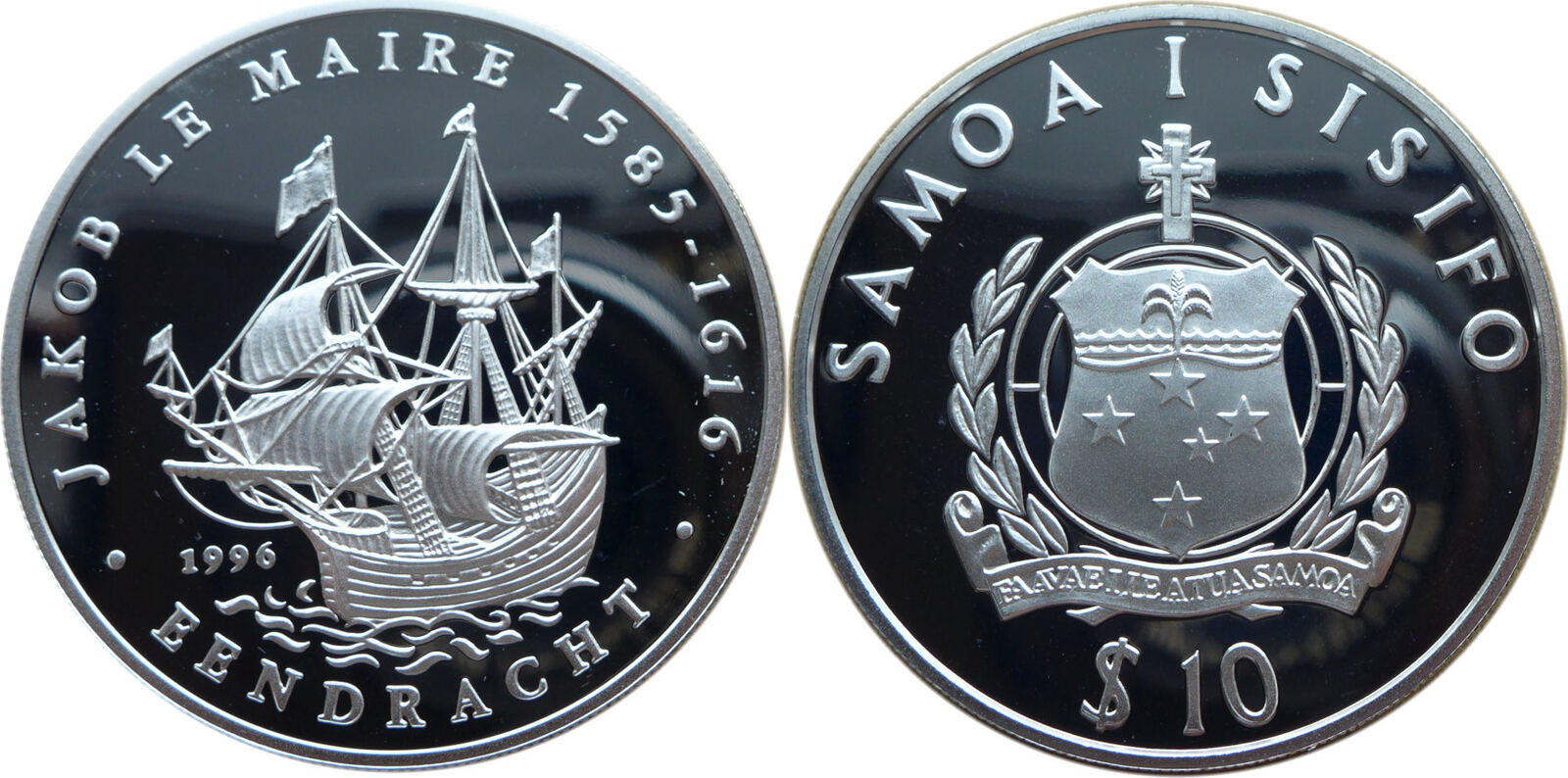 Samoa 10 Tala / Dollar 1996 Geschichte der Seefahrt - Segelschiff ...