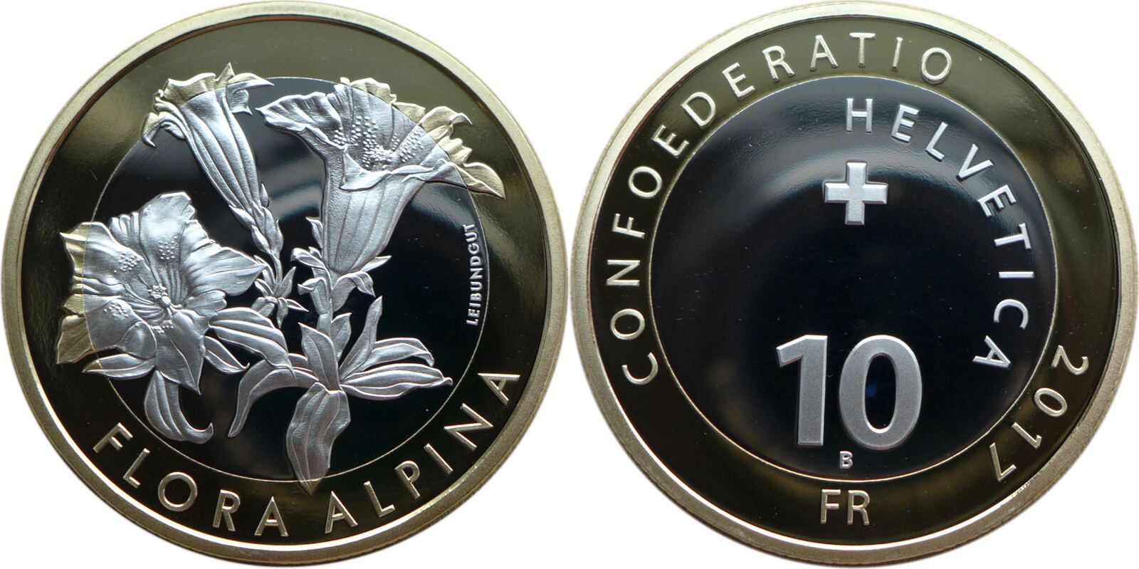 Schweiz 10 Franken 2017 Alpenflora - Enzian PP | MA-Shops