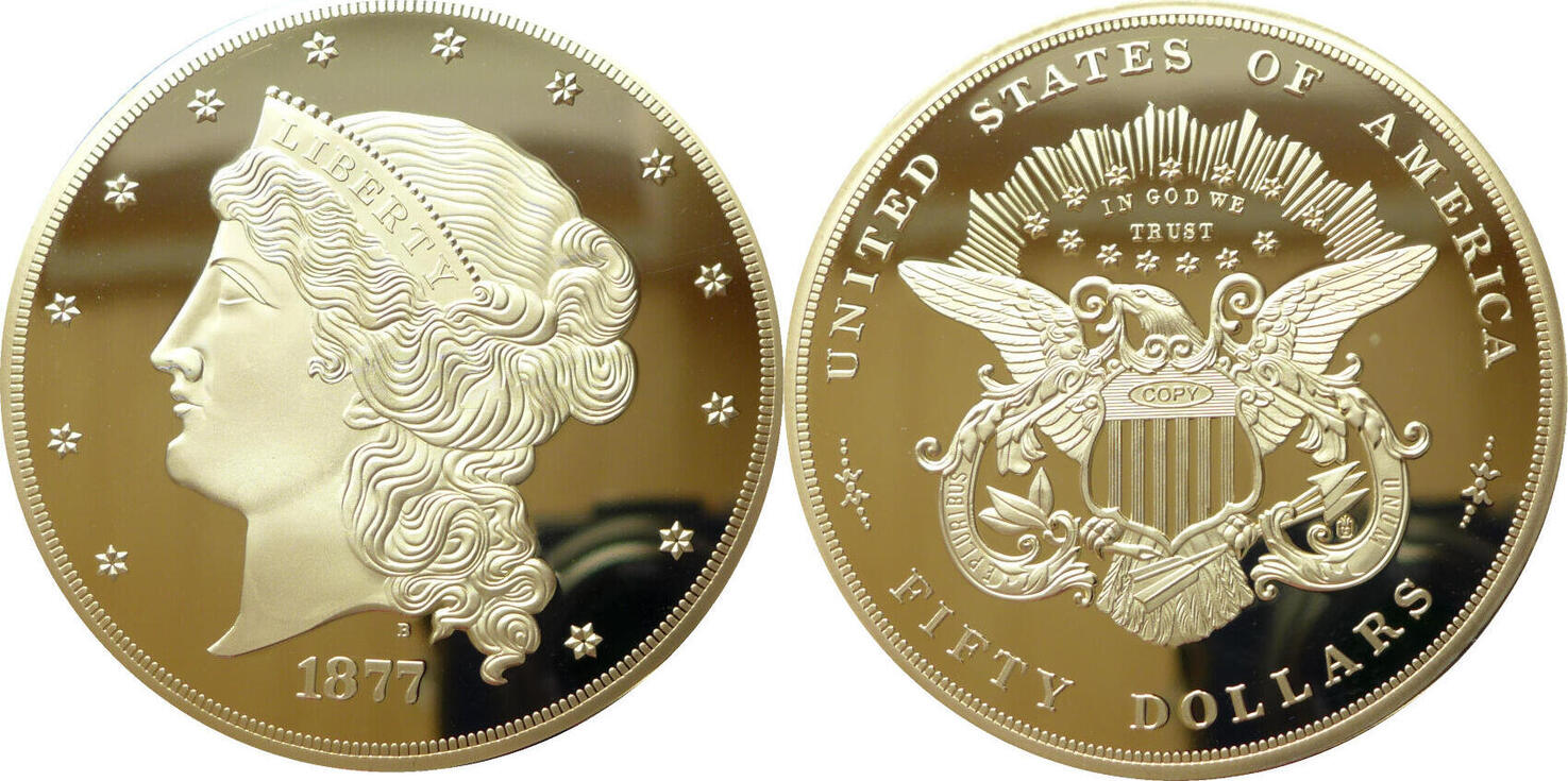 USA Medaille Gigant 2012 Replik - Half Union Pattern - Fifty Dollars ...
