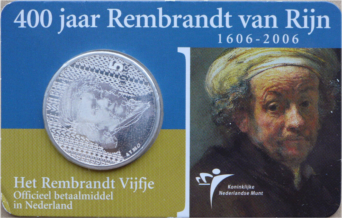 Niederlande 5 Euro 2006 400. Geburtstag von Rembrandt van Rijn in ...