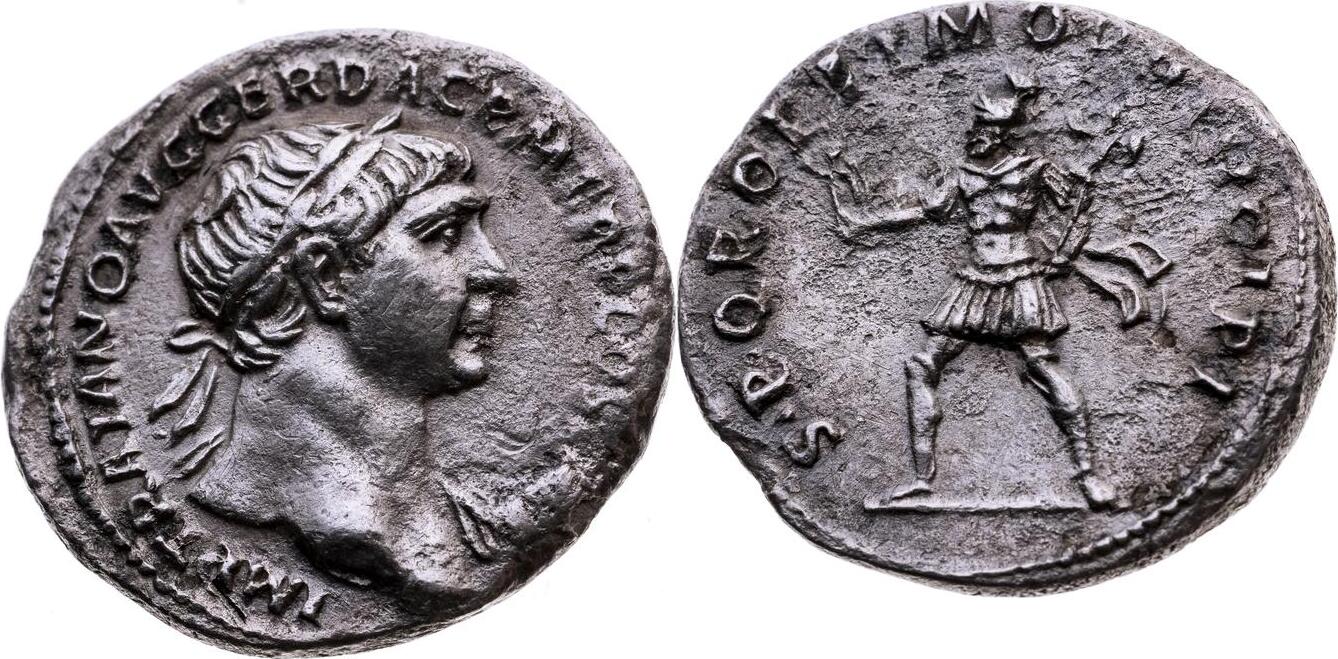RÖMER Denar 103 Rom Traianus 98-117 103-111 Leicht korrodiert ...