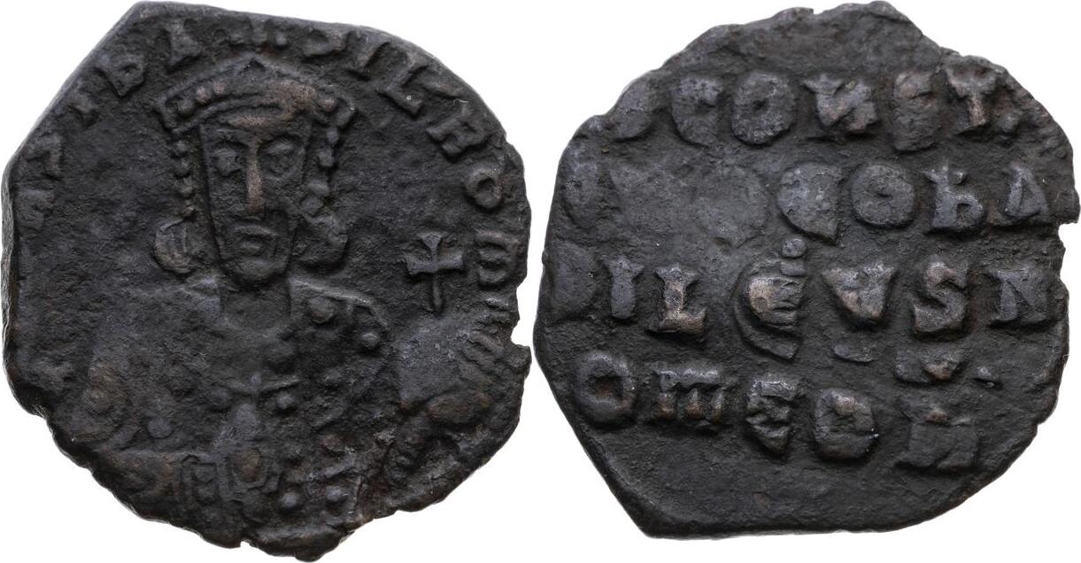 BYZANZ Follis 945 Konstantinopel Constantinus VII., 913-959, und ...