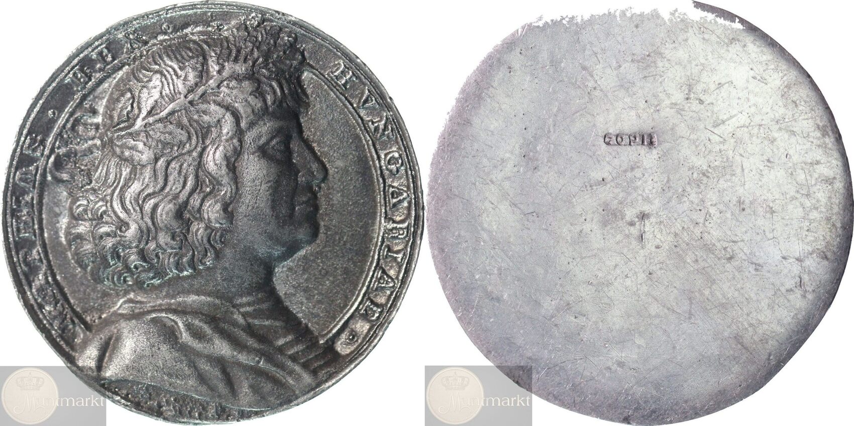 Historical Medal n.d. Matthias Corvinus Hunyadi (1443-1490) - King of ...
