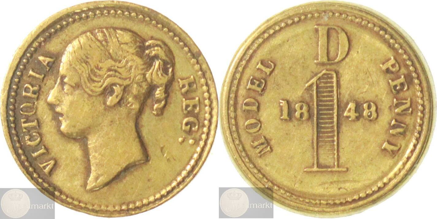 Great Britain Model Penny 1848 - Victoria VF | MA-Shops