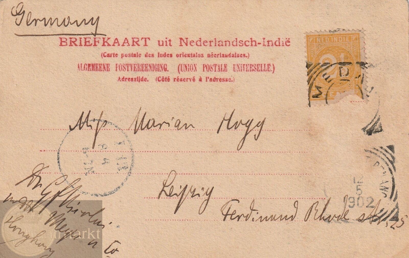 Dutch East Indies / Nederlands Indië Ansichtskarte ca. 1900-02 Postcard East Coast Sumatra ...