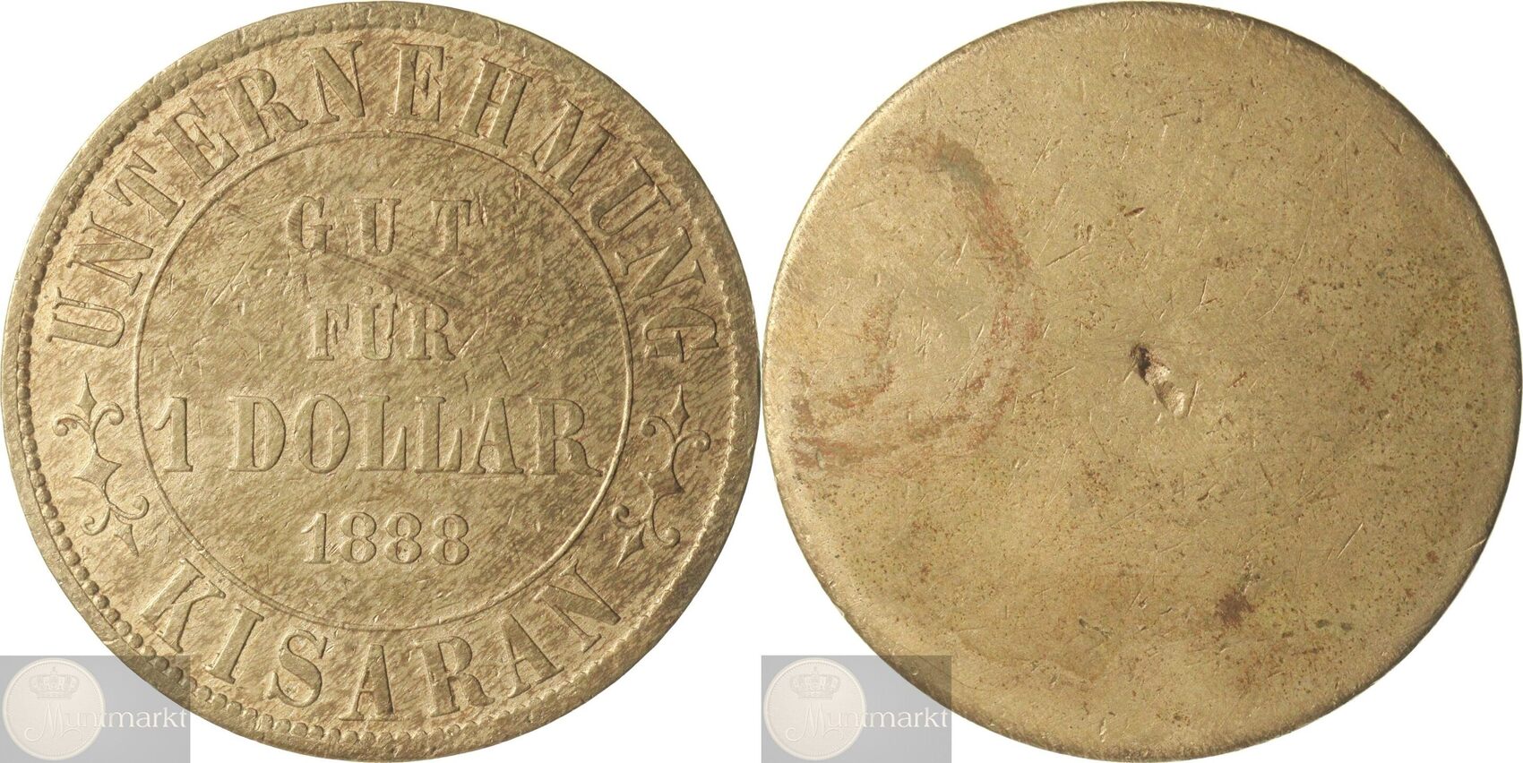 Dutch East Indies / Nederlands Indië Plantation Token 1888 Plantagegeld ...