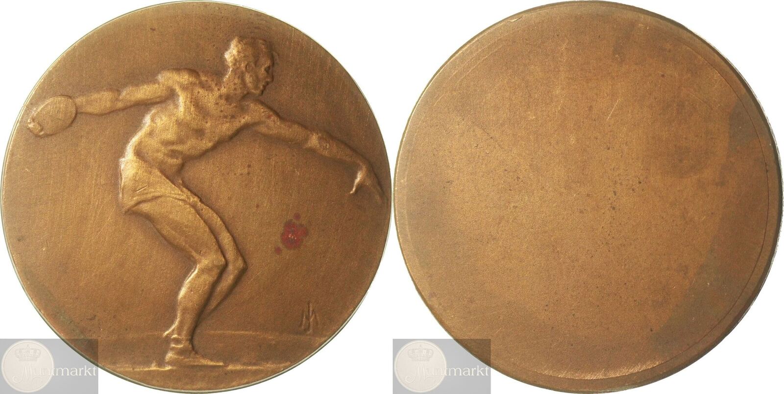 Belgium Historical Medal n.d. Diskophoros - Discus Throw Athletes prize ...