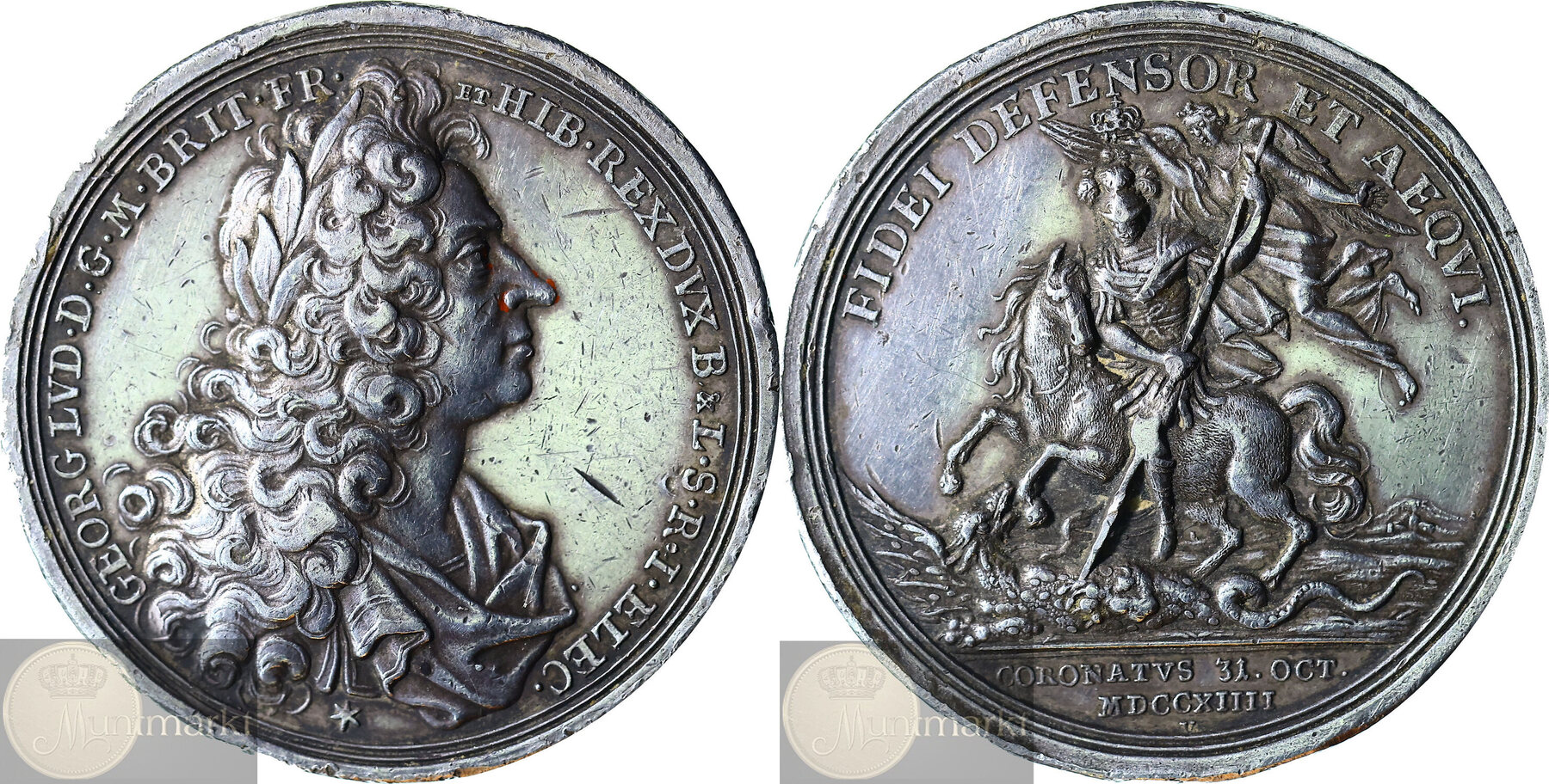 Great-Britain Historical Medal 1714 Coronation of George I by G. W ...