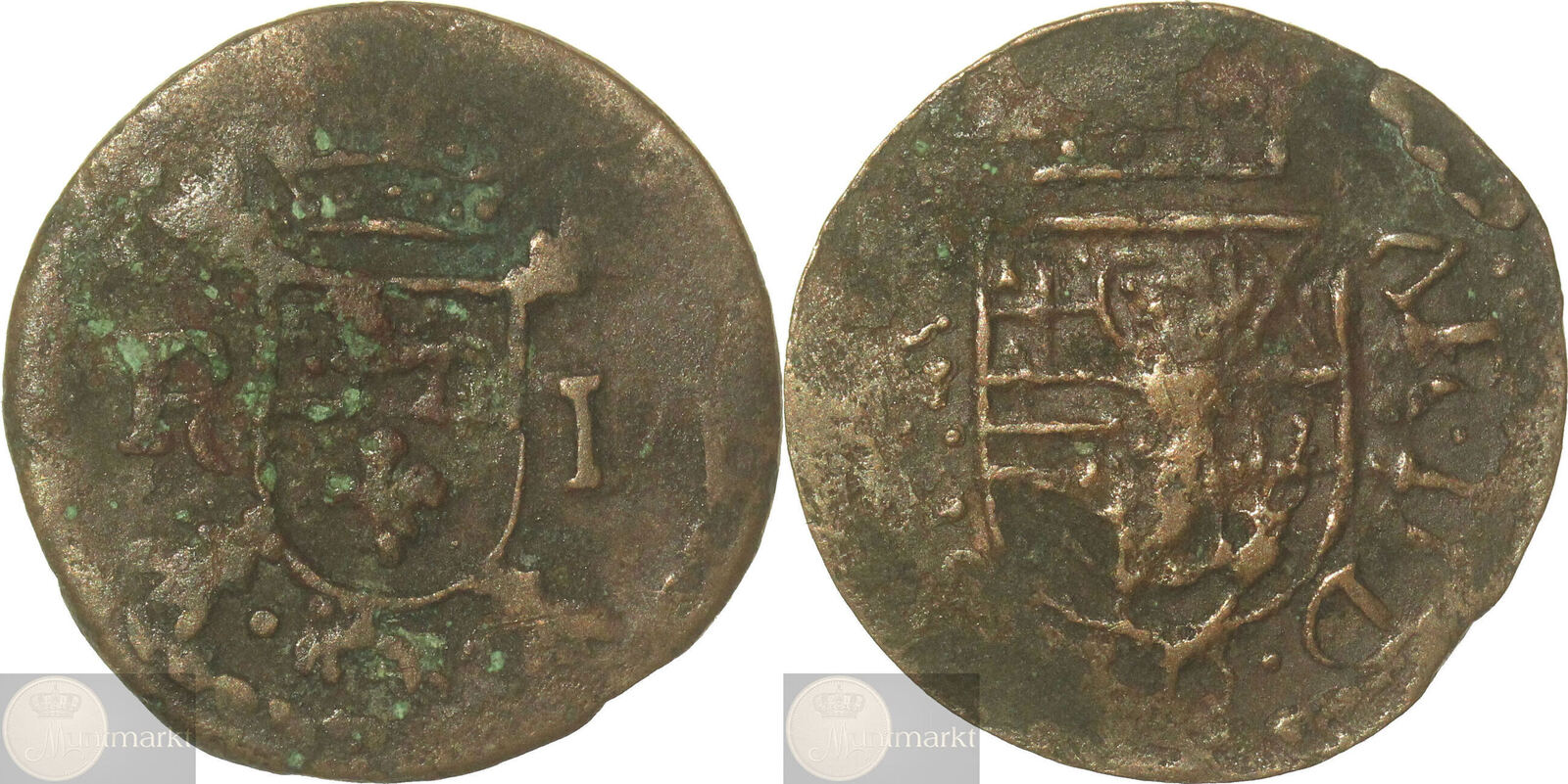 Nederland - Roermond Duit z.j. Karel II (1665-1700) - Spaanse ...