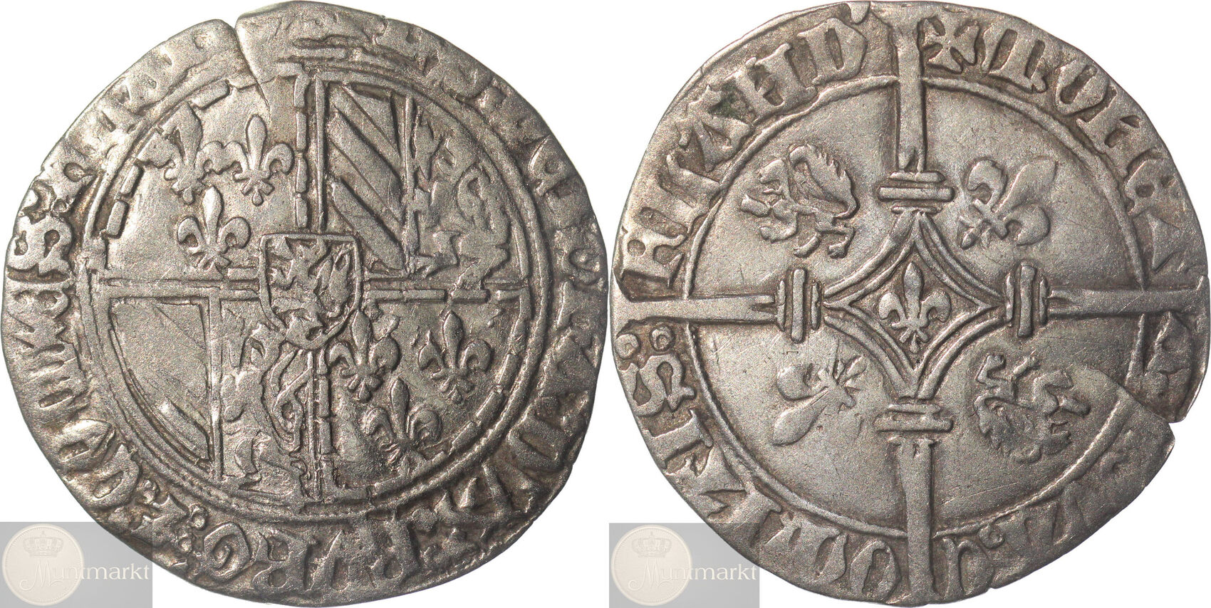 Graafschap Vlaanderen - Brugge Dubbele Groot of vierlander Filips de ...