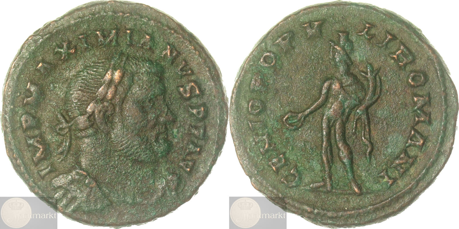 Roman Empire AE Follis (305-307) Maximianus Galerius as Augustus (305 ...