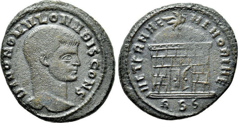 Römisches Kaiserreich Denar DIVUS ROMULUS (Died 309). Follis. Rome ...