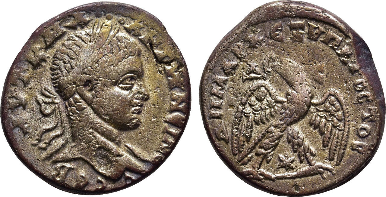 ROMAN PROVINCES BI Tetradrachm 219 AD Coele-Syria - Elagabalus ss+ | MA ...