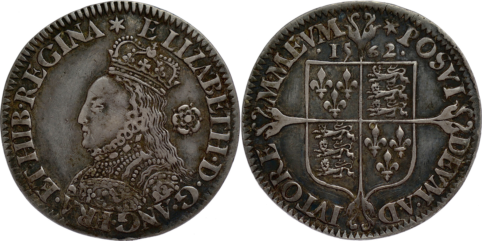 ENGLAND Sixpence 1562 House of Tudor - Elizabeth I - Tower Mint ...