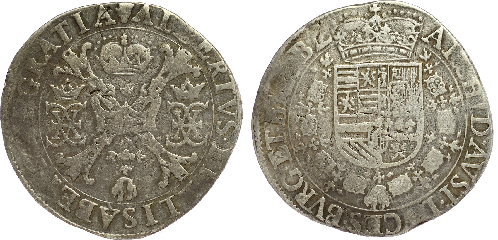 Southern Netherlands Patagon n.d. (1612-1621) Duchy of Brabant (Antwerp) - Albrecht & Isabella ...