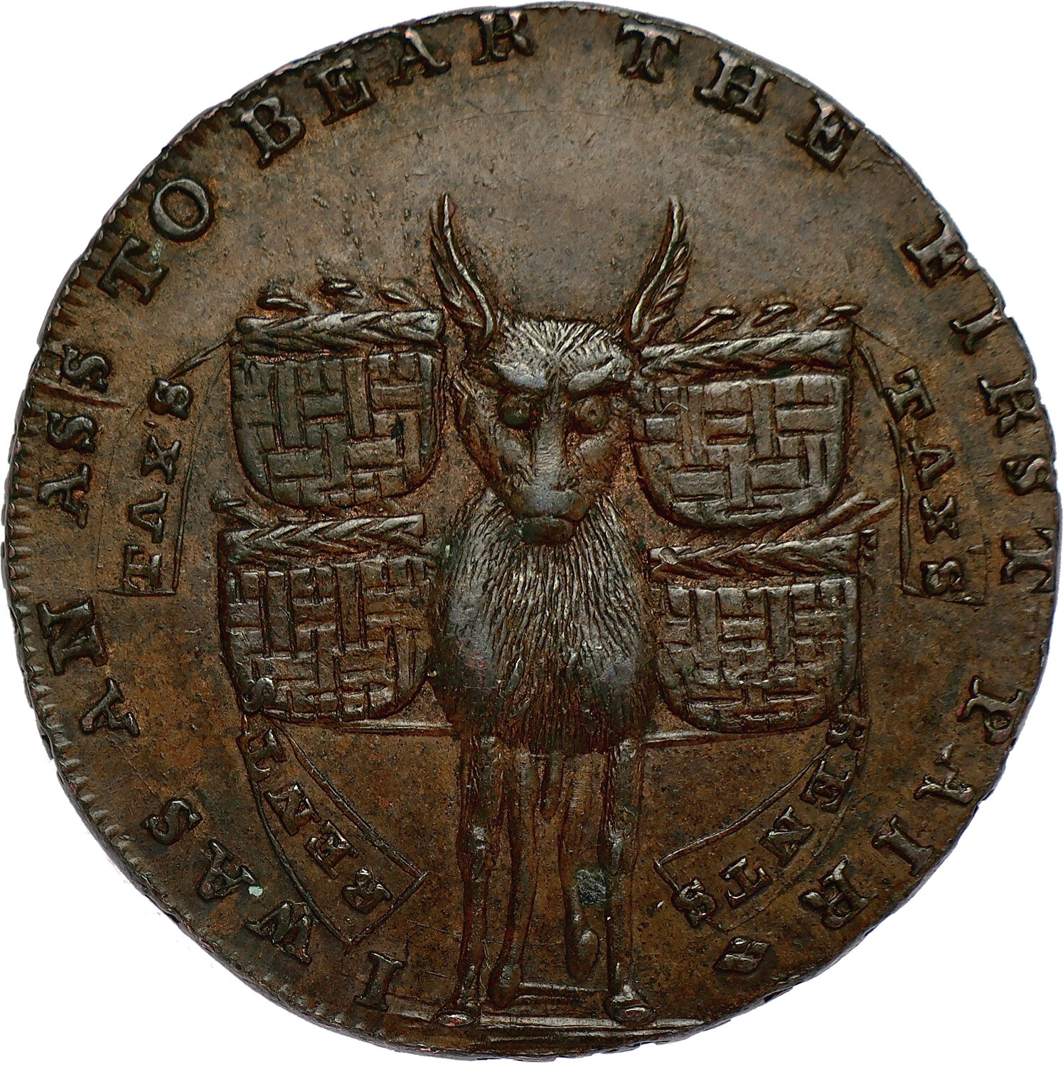 ENGLAND Halfpenny Token n.d. (c.1796) Middlesex - Little Turnstile ...