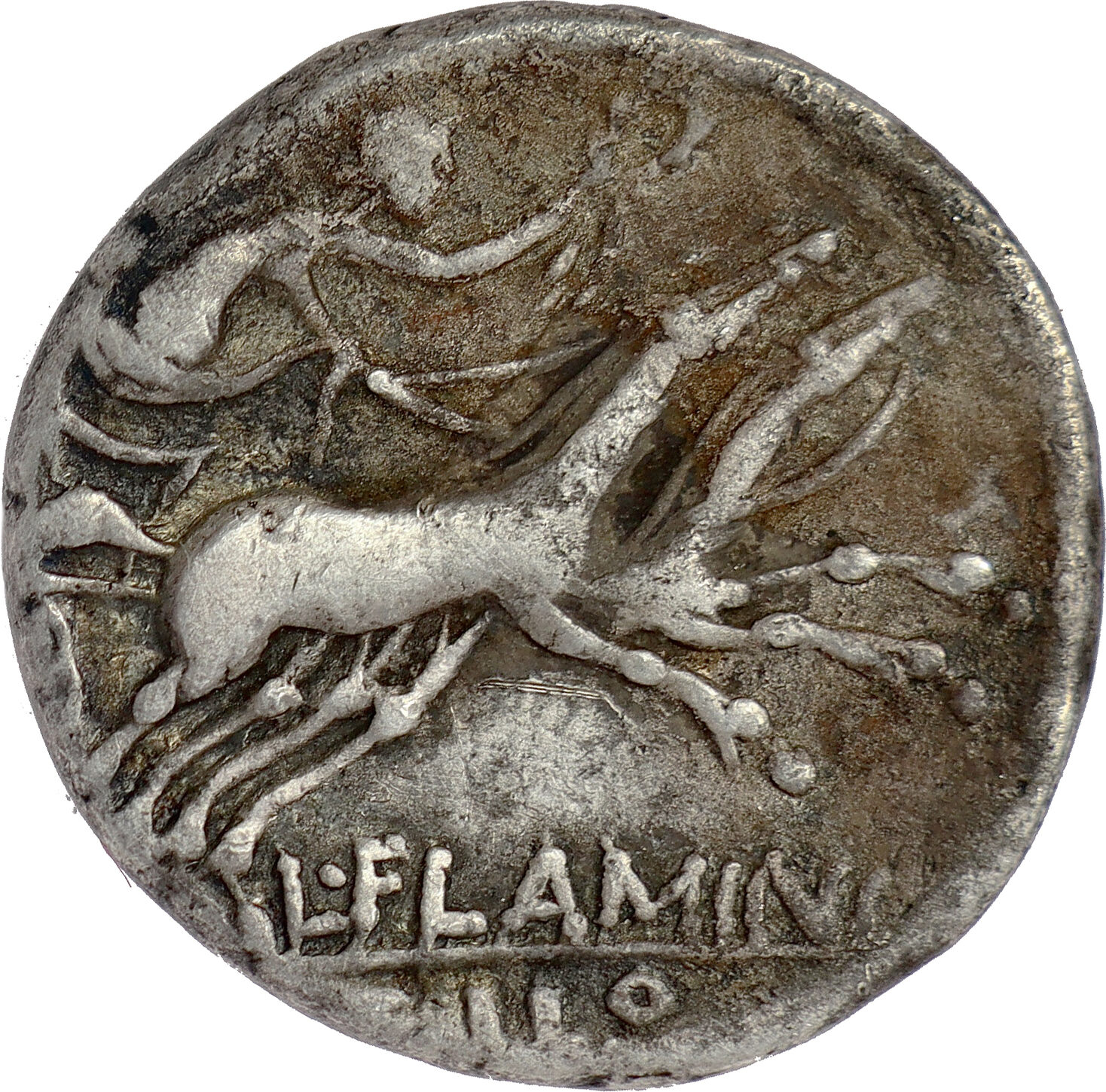 ROMAN REPUBLIC AR Denarius 109-108 BC L. Flaminius Chilo ss- | MA-Shops