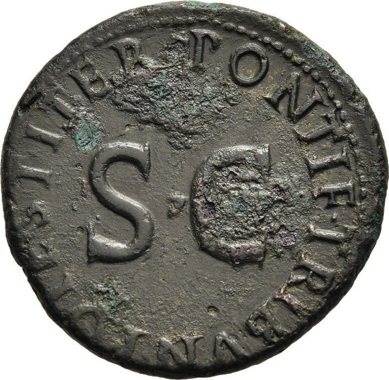 ROMAN EMPIRE Æ As 22-23 AD Drusus Caesar (died 23 AD), struck under ...